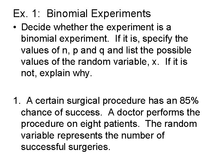 4 2 Binomial Distributions Statistics Mrs Spitz Fall