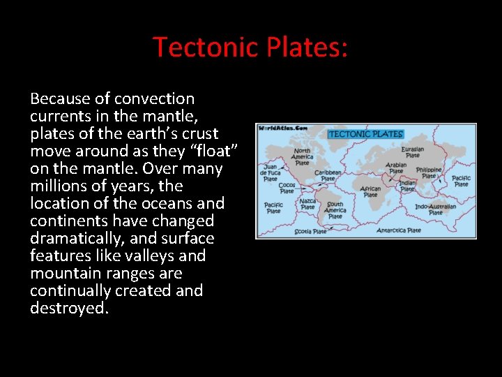 Plate Tectonics Unit LO Describe forces that shape