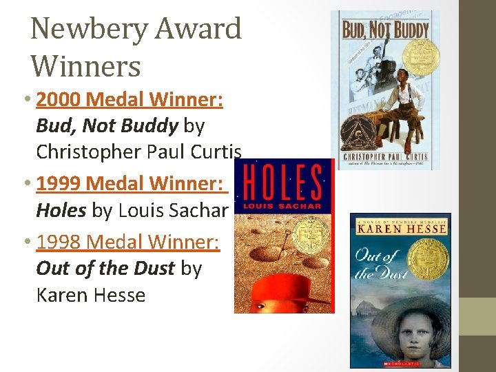 Newbery Medal Winners 1920 2016 What is it