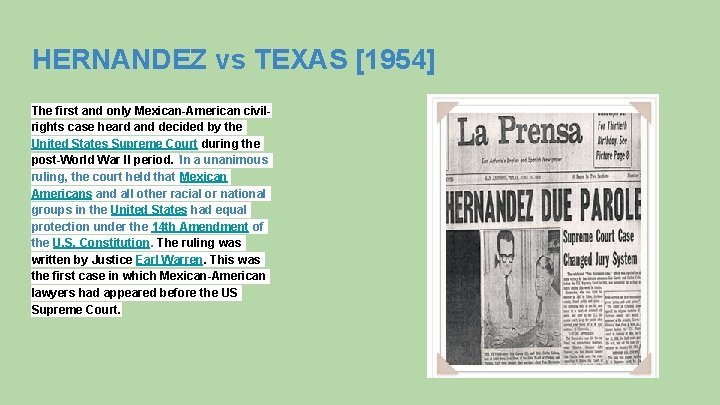 SUPREME COURT CASES Civil Rights Beyond THE WARREN