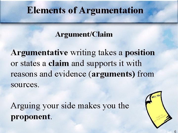 Argumentative Writing Modified from Anca THummel NBCTAYAELA ...
