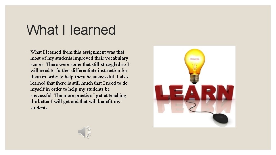 ASSESSING STUDENT LEARNING By Jessica Bunting Description of