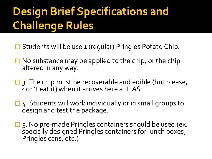 Ship the Chip Challenge Problem Statement Design Brief