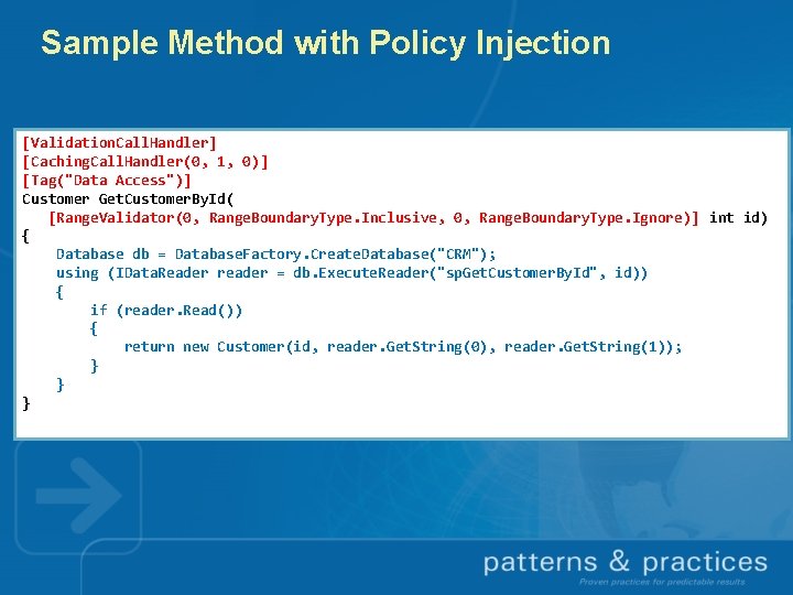 Introducing the Policy Injection Application Block Agenda Enterprise