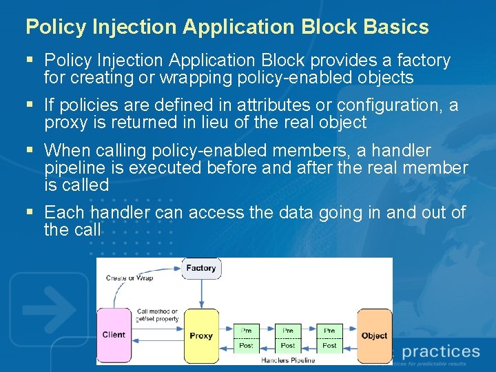 Introducing the Policy Injection Application Block Agenda Enterprise