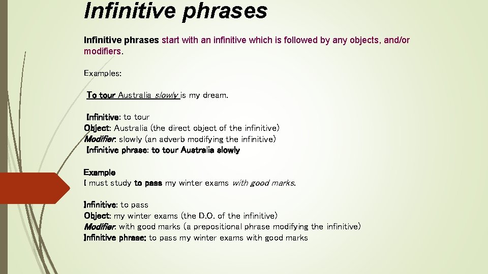 Verbal Phrases Participial Gerund and infinitive English teacher