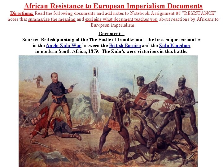 Intro to our next unit Imperialism On back