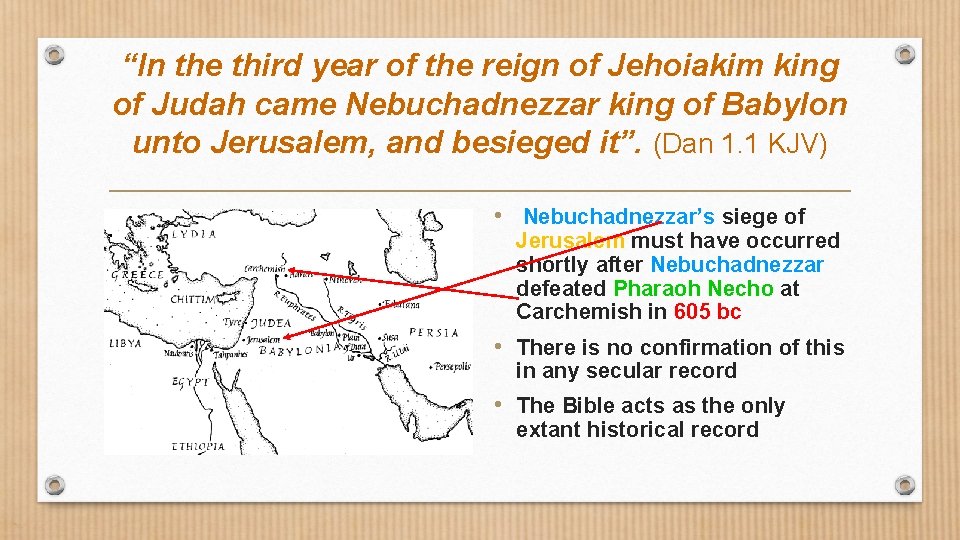 Trial by Diet in Daniel chapter 1 by