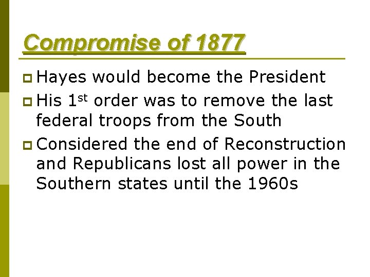 AP Chapter 17 Reconstruction Politics of Rebuilding America