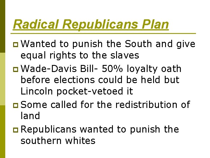 AP Chapter 17 Reconstruction Politics of Rebuilding America