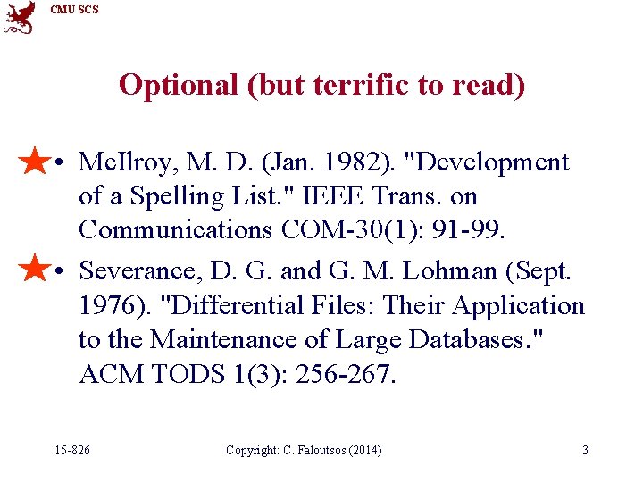 Cmu Scs 15 826 Multimedia Databases And Data 