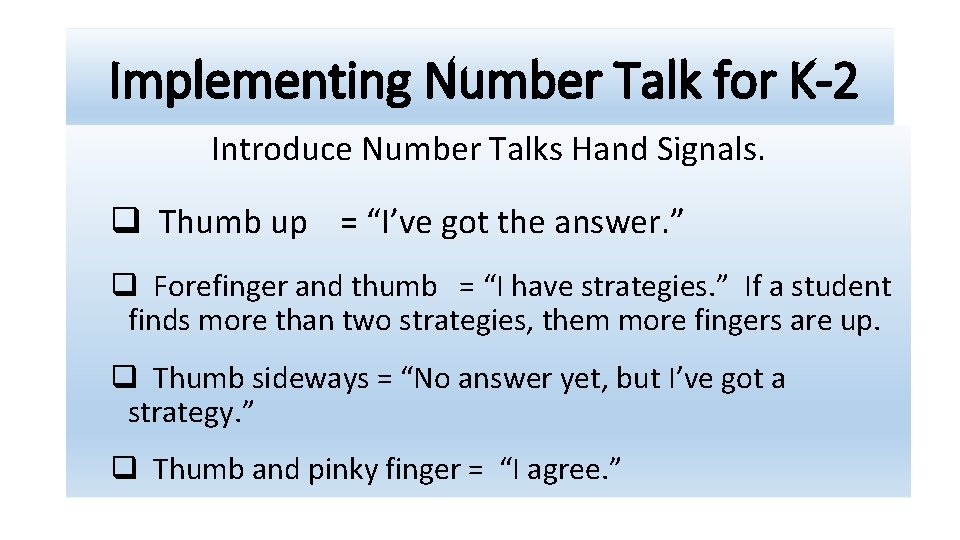 NUMBER TALKS K 2 By Nina Harris WHAT