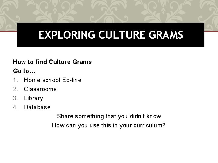 CELEBRATING CULTURES IN THE CLASSROOM WHY IS THIS