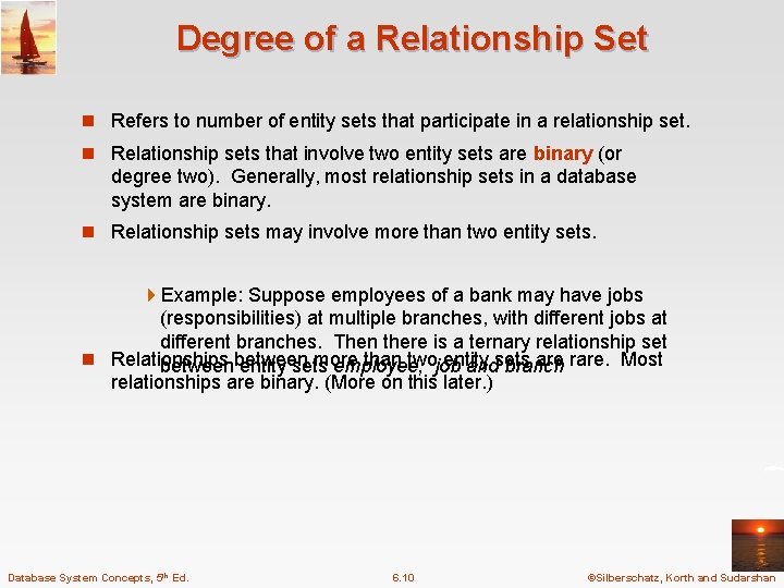 Chapter 6 EntityRelationship Model Database System Concepts Silberschatz