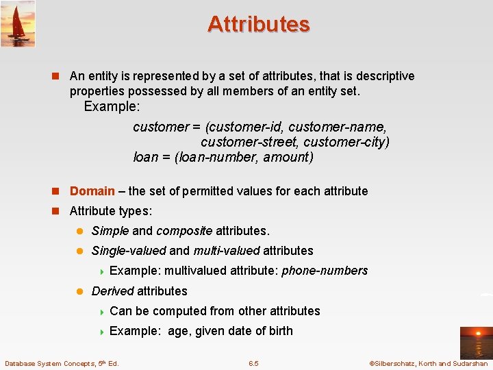 Chapter 6 EntityRelationship Model Database System Concepts Silberschatz