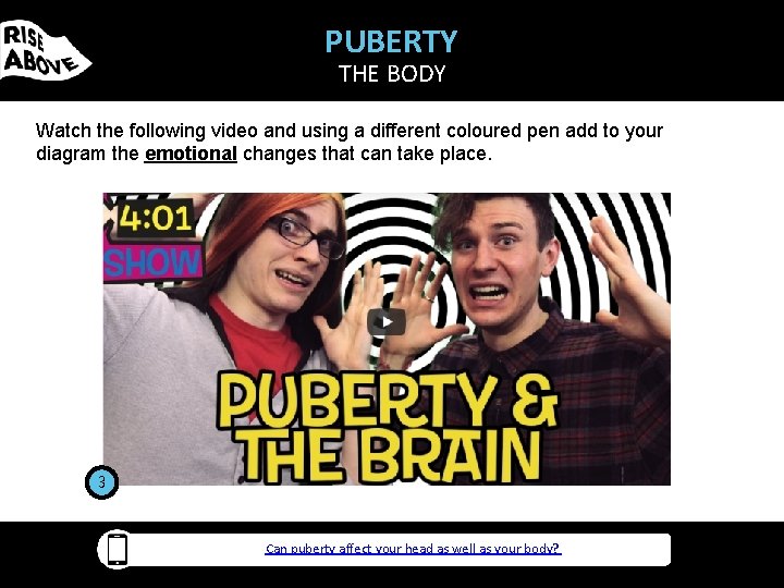 PUBERTY Learning objectives We are learning about the