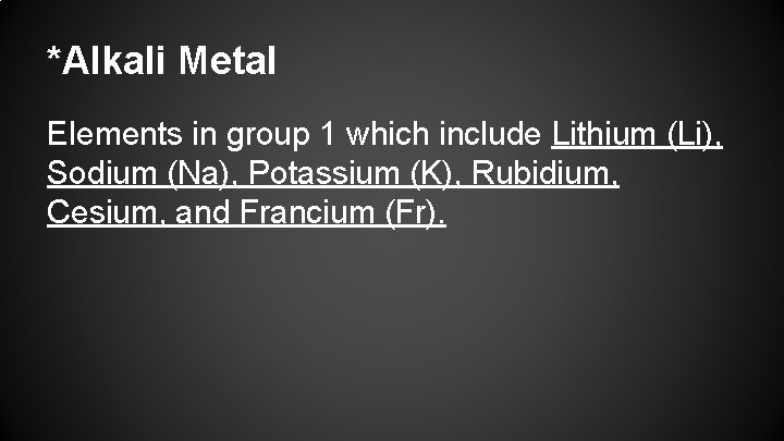 Vocabulary 6 Periodic Table It is a chart
