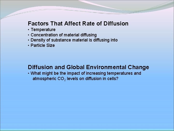 CO 2 Diffusion Through Gelatin Experiment Presented by
