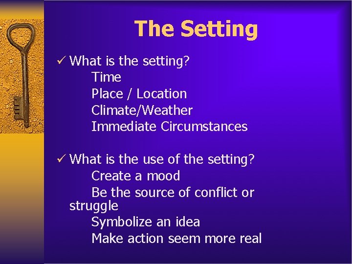 Story Elements Some basics that every good movie