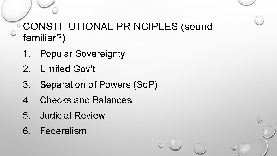BASIC PRINCIPLES OF US CONSTITUTION BASIC DEF Constitution