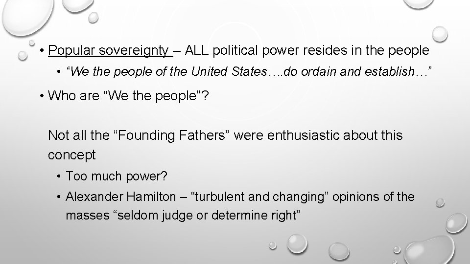 BASIC PRINCIPLES OF US CONSTITUTION BASIC DEF Constitution