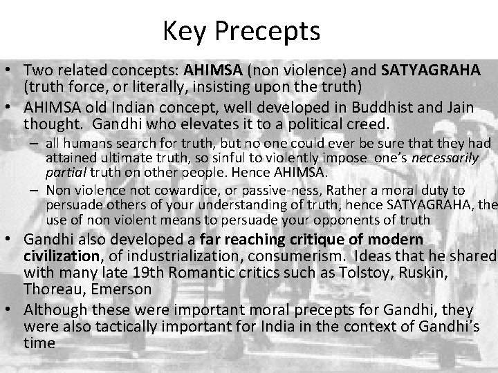 Gandhi and the Transformation of Indian Nationalism Background