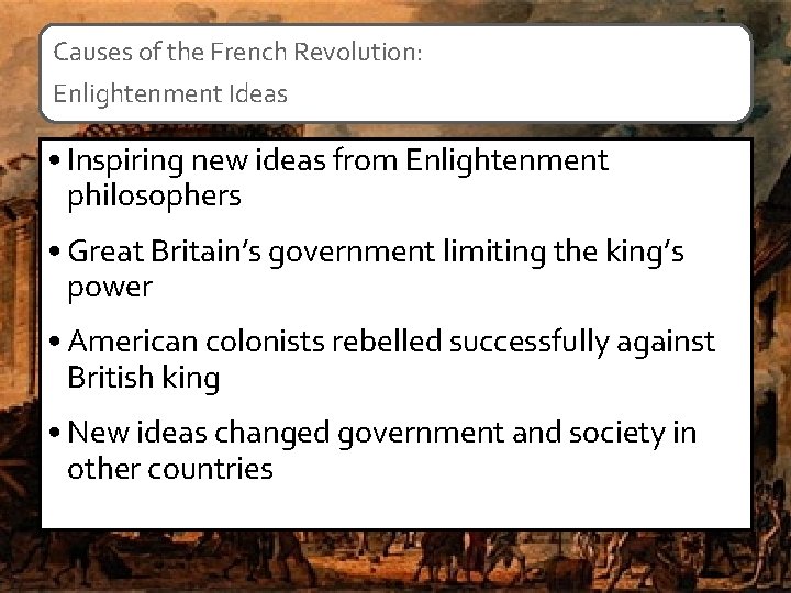 Main Points The French Revolution Begins Chapter 7