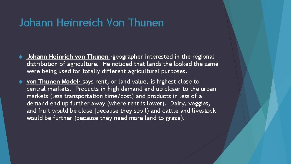 AGRICULTURAL GEOGRAPHY Created by David Silverman AGRICULTURAL GEOGRAPHY