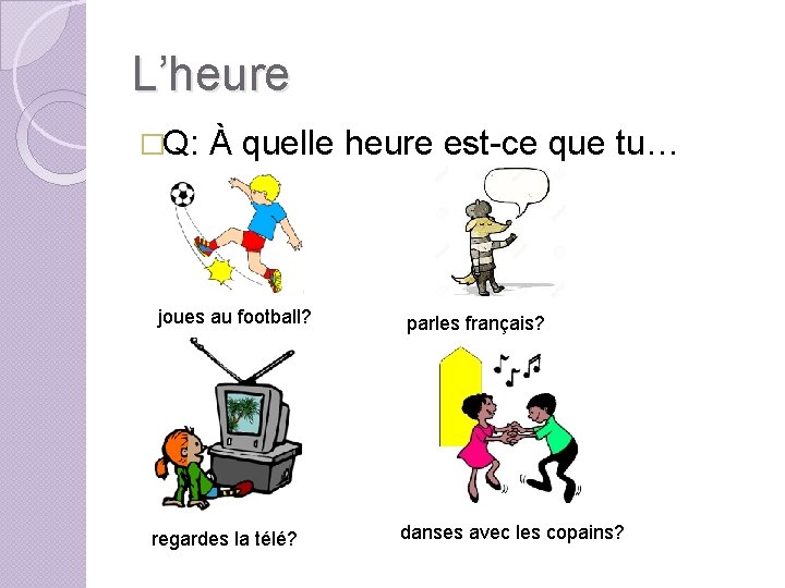 Bienvenue Tell us something about yourself Pick three