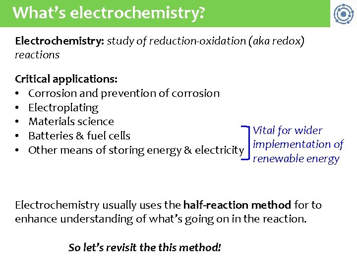 5 Electrochemistry 5 1 Balancing oxidationreduction reactions Define