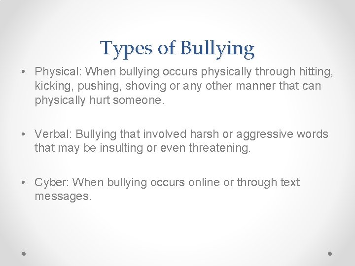 4 th Grade Guidance Lesson Bullying is unwanted