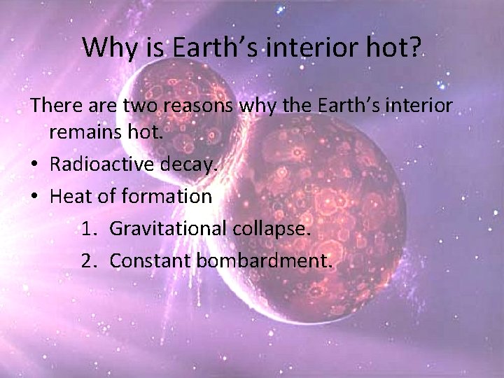 Earths Internal Structure Standard 2 Objective 1 Indicators