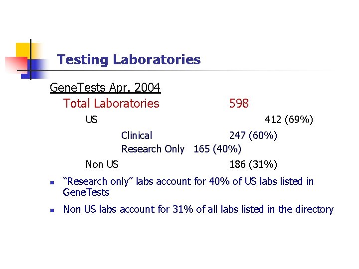 Overview of Laboratory Genetic Testing for Rare Diseases