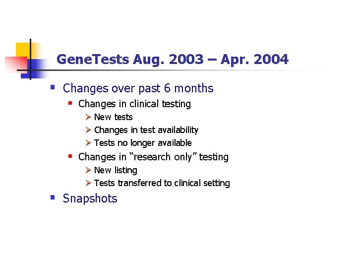 Overview of Laboratory Genetic Testing for Rare Diseases