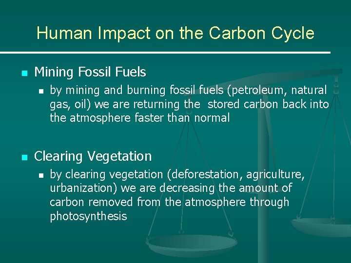 Human Impact on the Carbon Cycle 3 2