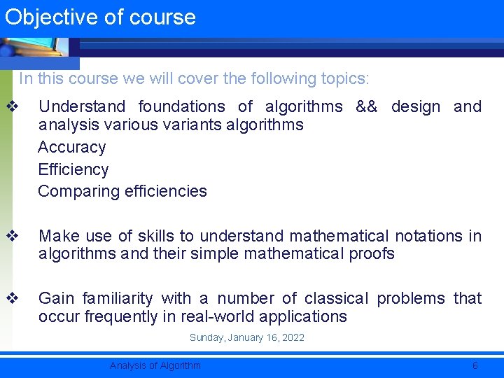 Analysis of Algorithm Lecture 1 Huma Ayub Assistant