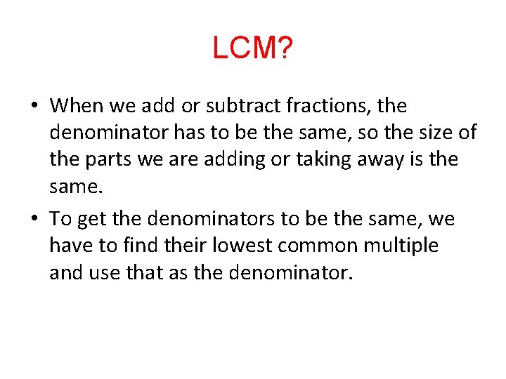 Adding and Subtracting Fractions and Mixed Numbers Agenda