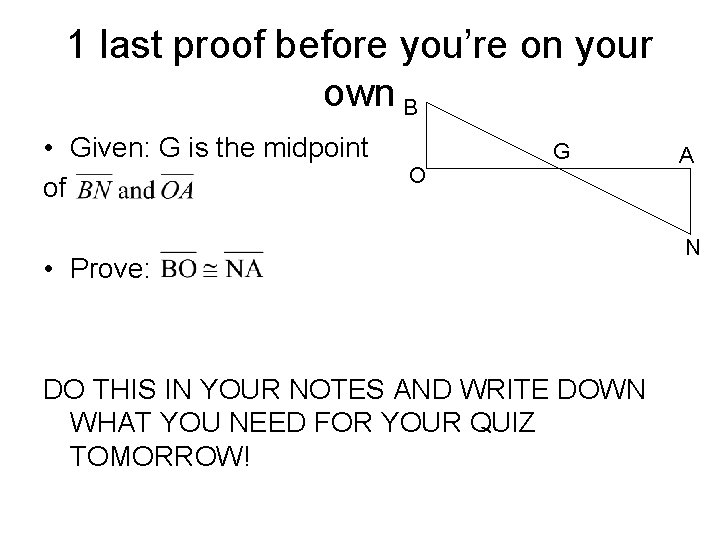 118 Geometry Bell Ringer 1 Grab todays materials