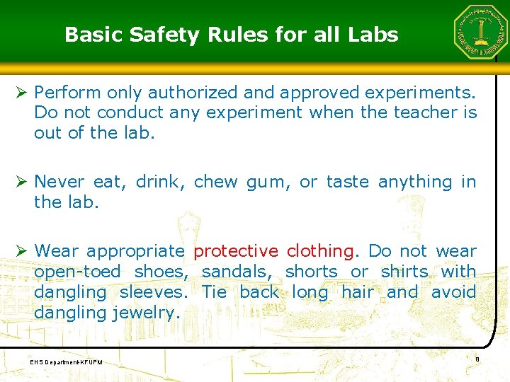 Students Safety at Laboratories By Dr Samir H