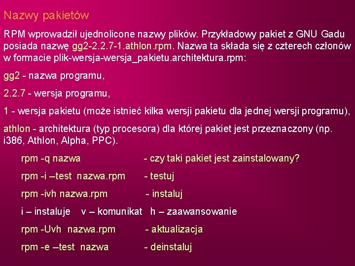 Wykad 7 Linux Budowa i dziaanie systemu System