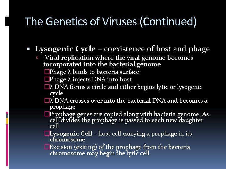 Microbial Models The Genetics of Viruses and Bacteria