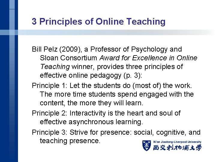 Introduction to the Basics of Online Teaching Pedagogies