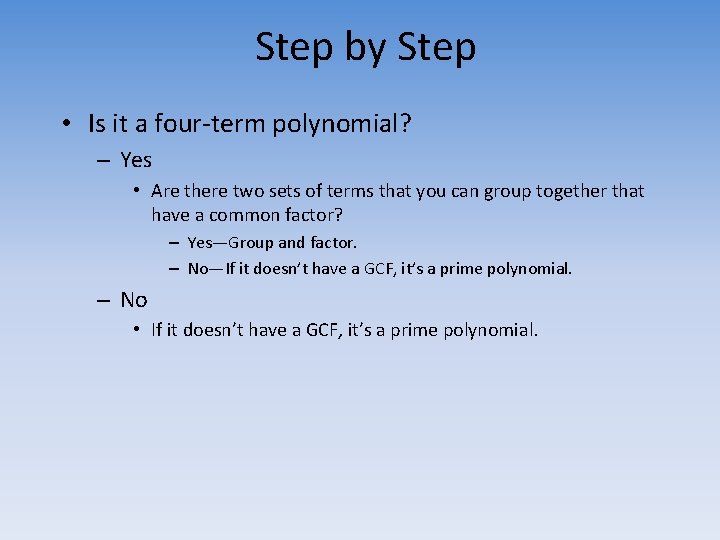 Algebra II HonorsDay 17 Goals for Today Pick