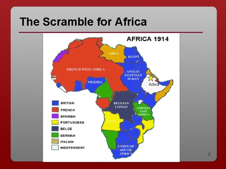 The Battle of Adwa Painting of Battle of