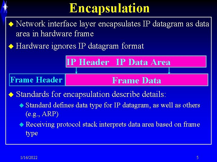 Chap 19 IP Encapsulation Fragmentation and Reassembly u