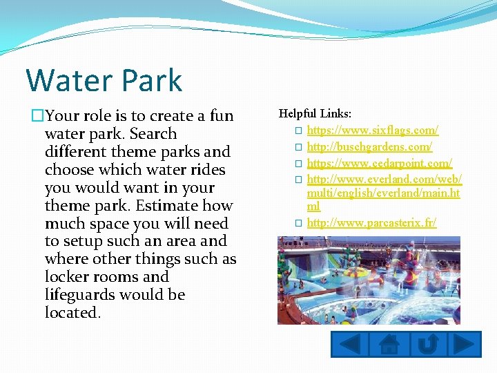 Theme Park Creation Sophomores Task Conclusion Rubric Task