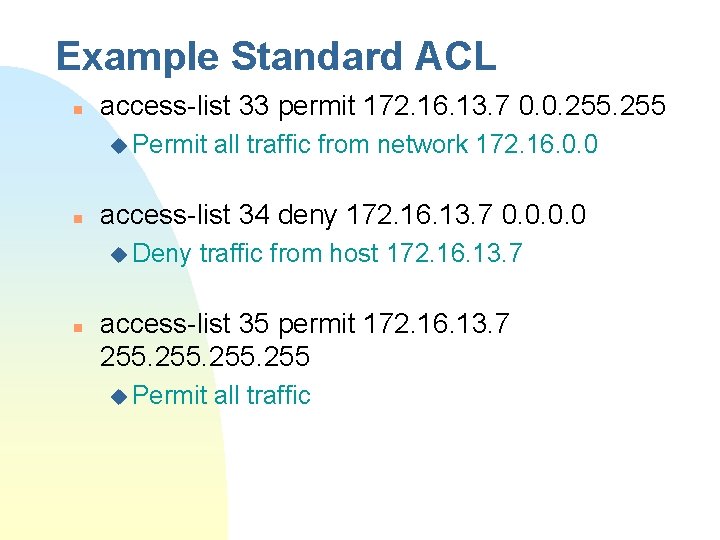 Ch 6 Access Control Lists Laboratorium Telematika ITB