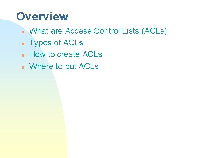 Ch 6 Access Control Lists Laboratorium Telematika ITB