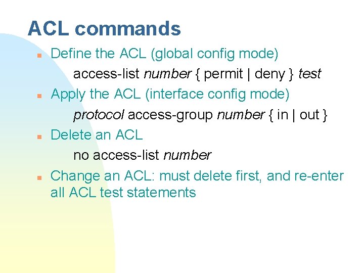 Ch 6 Access Control Lists Laboratorium Telematika ITB