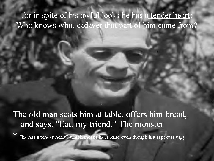 Frankenstein By Edward Field Theme What matters in